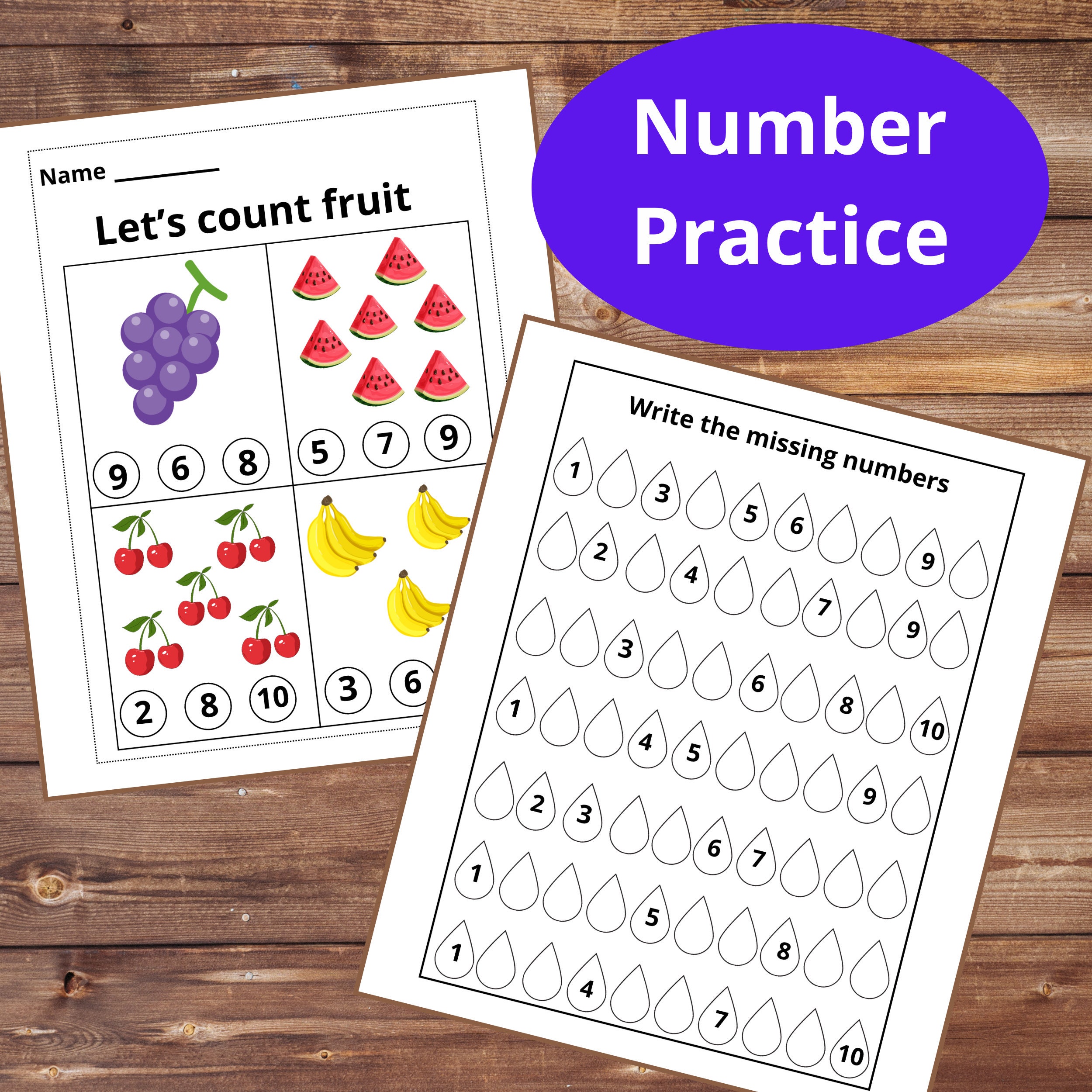 Preschool Printables| Kindergarten Learning Bundle |1 - 10 Number ...
