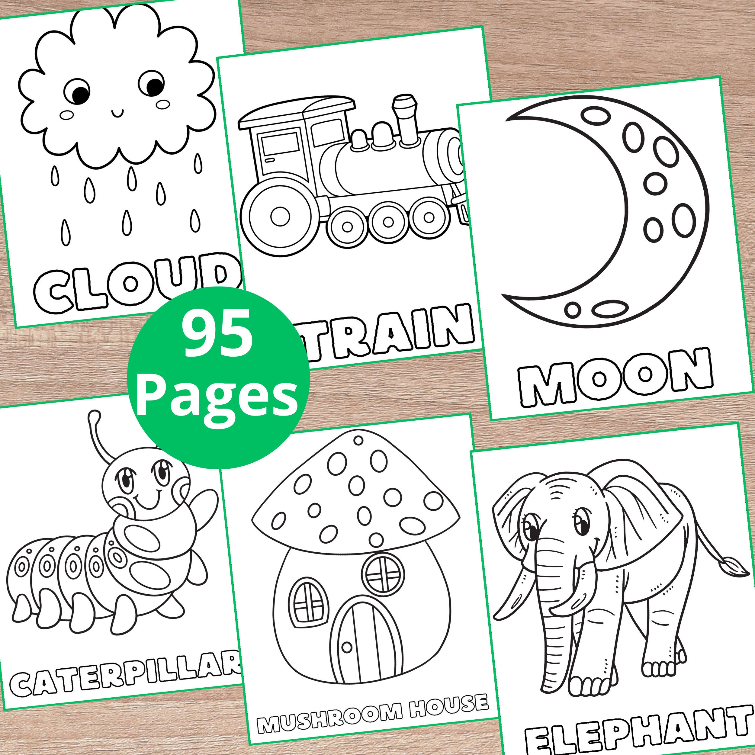 Coloring Pages for Kids Toddlers Preschoolers Mini Coloring Book ...