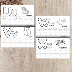 Kindergarten Prek Letters Worksheets |26 ABC Phonics Tracing Cards ...