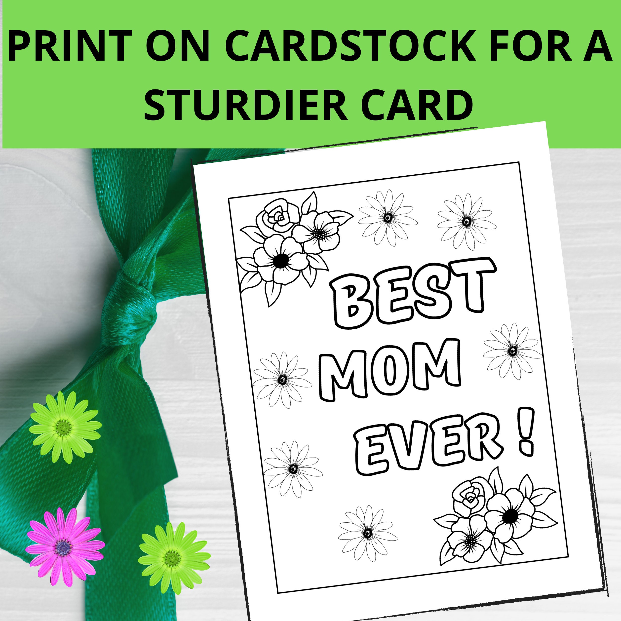 Printable Coloring Mother's Day Card Templates Mothers Day Cards to ...