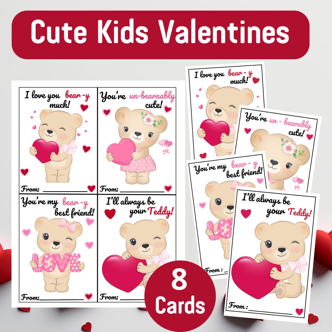 Valentines Cards|teddy Bear Valentine |bear Valentines Cards ...