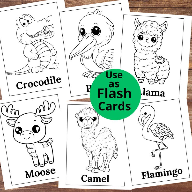 Jungle Safari Animals Coloring Book| Printable Zoo Animals Coloring ...