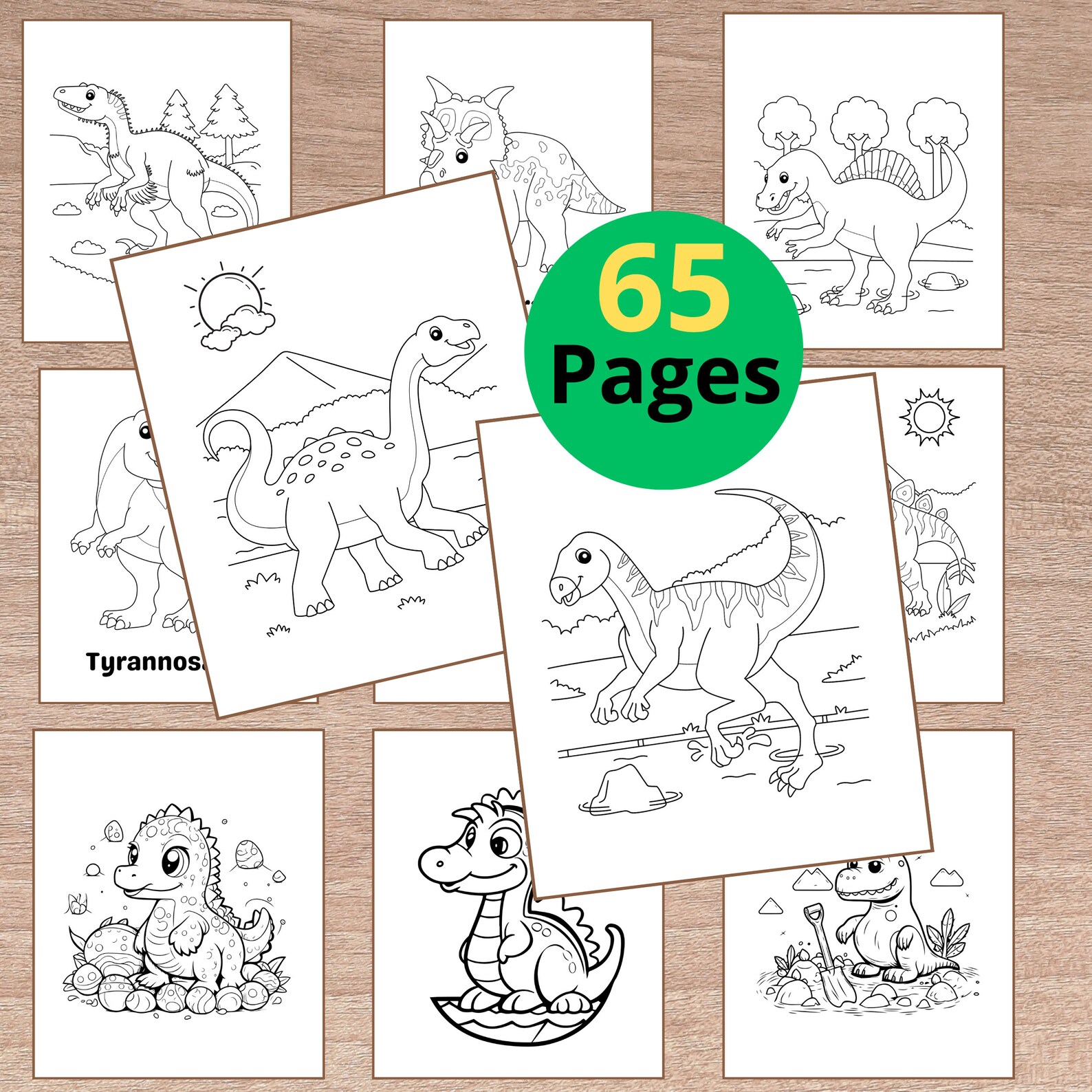 Printable Dinosaur Coloring Pages for Kids Toddlers Preschoolers ...