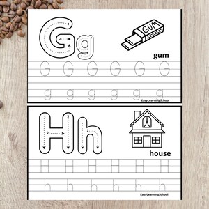 Kindergarten Prek Letters Worksheets |26 ABC Phonics Tracing Cards ...
