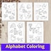 Printable Animal Alphabet Coloring Baby Alphabet Book Baby Shower Abc ...