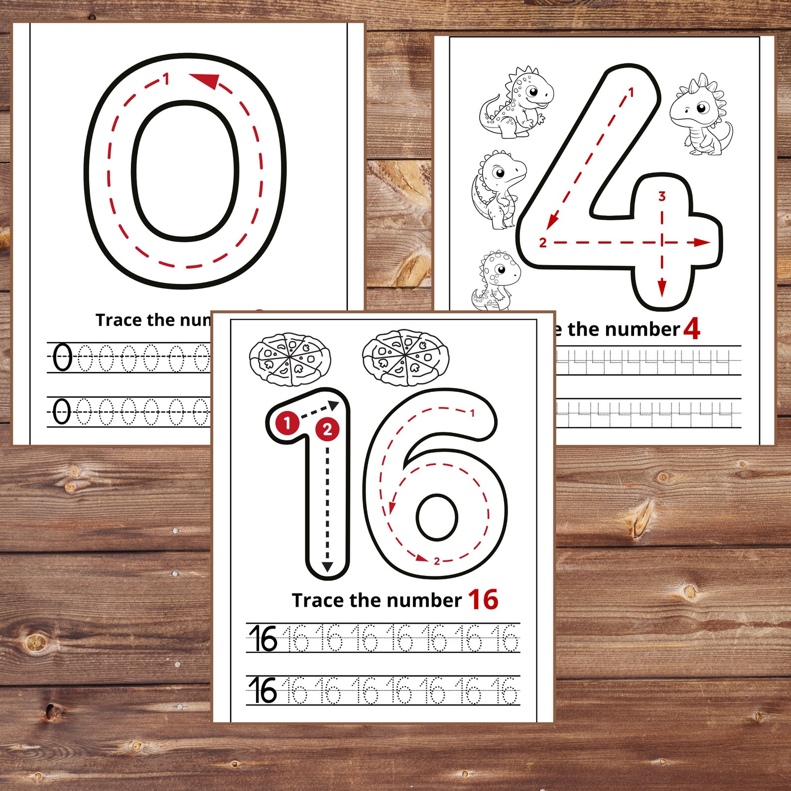0- 20 Number Tracing Worksheets | Preschool Kindergarten Homeschool ...