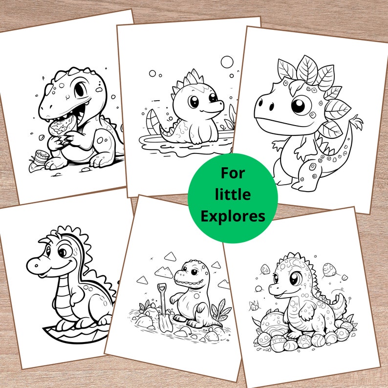 Printable Dinosaur Coloring Pages for Kids Toddlers Preschoolers ...