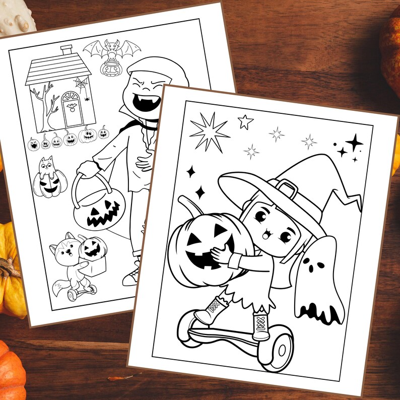 Halloween Coloring Pages | Halloween Party Favors | Kids Halloween ...