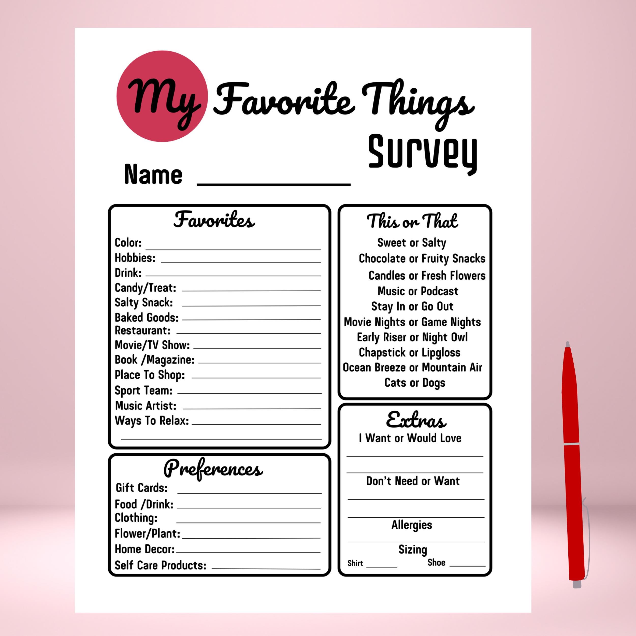 Team Building Get to Know Me Questionnaire Printable|employee Favorites ...