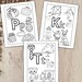 Printable Animal Alphabet Coloring Baby Alphabet Book Baby Shower Abc ...