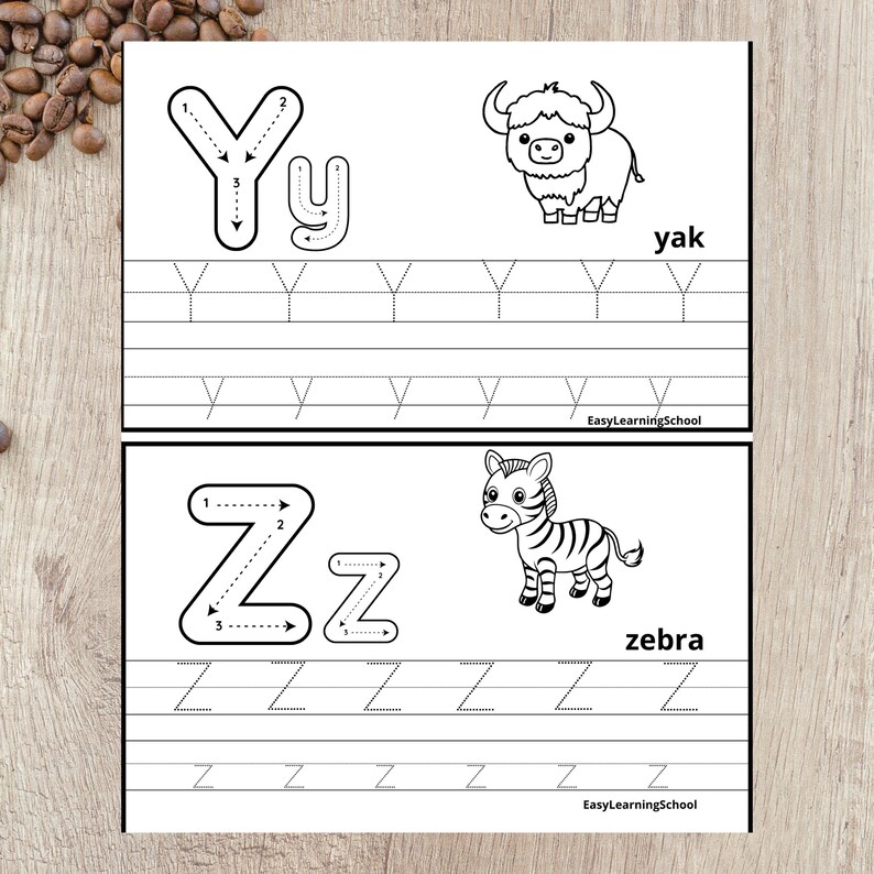 Kindergarten Prek Letters Worksheets |26 ABC Phonics Tracing Cards ...