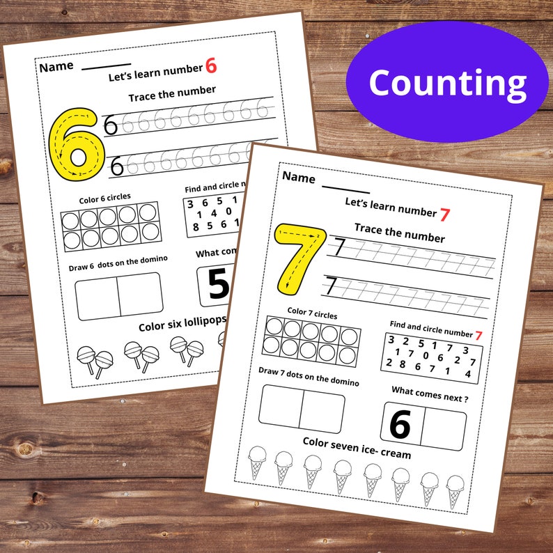 Preschool Printables| Kindergarten Learning Bundle |1 - 10 Number ...