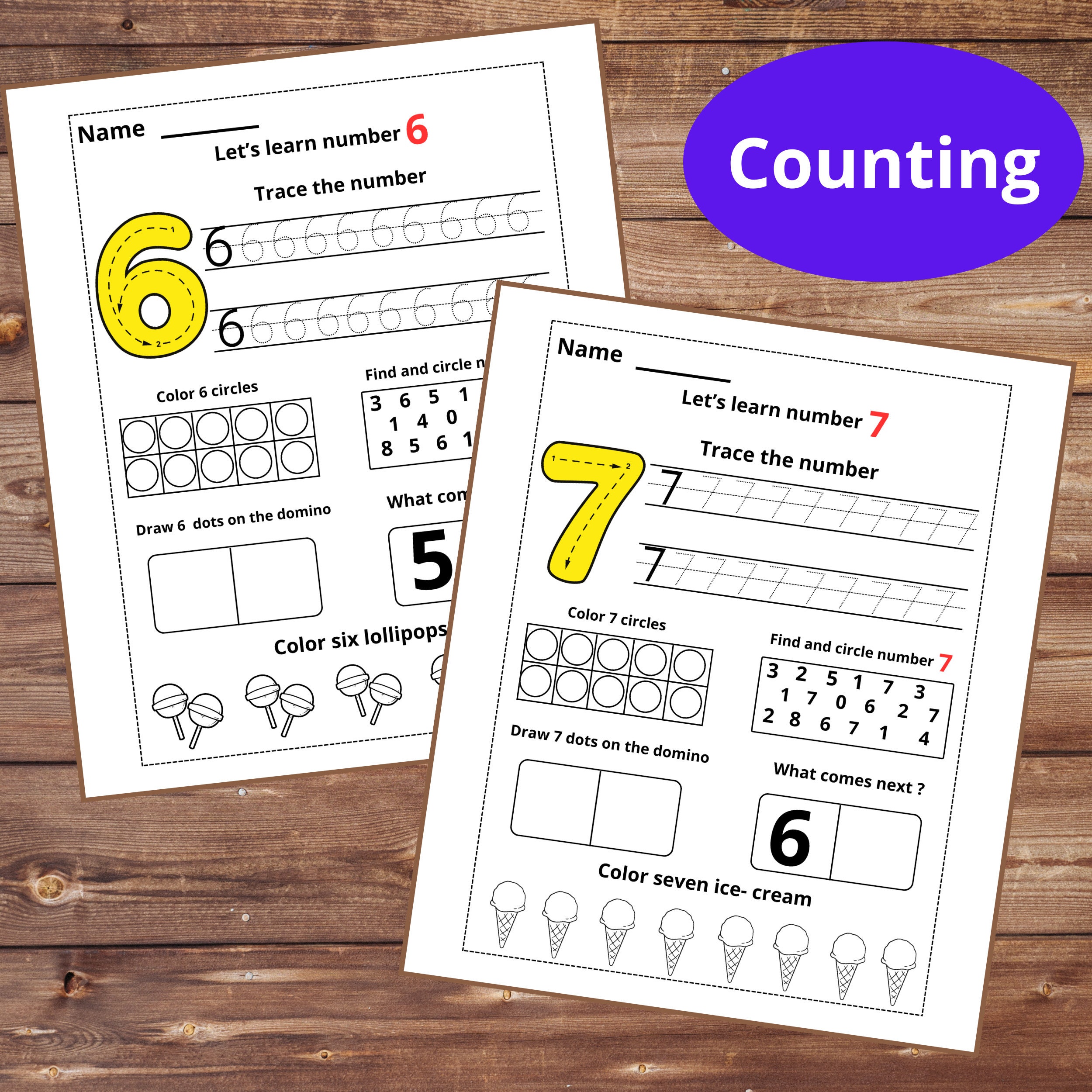 Preschool Printables| Kindergarten Learning Bundle |1 - 10 Number ...