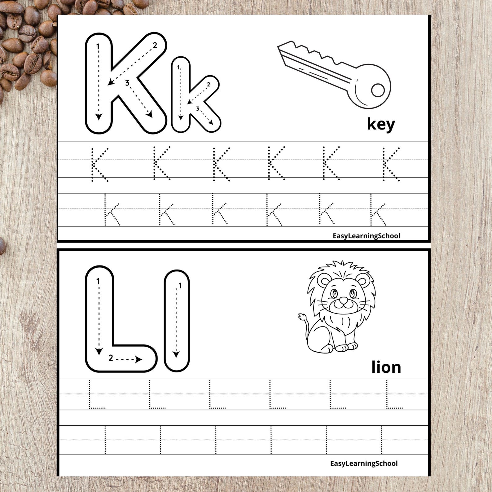 Kindergarten Prek Letters Worksheets |26 ABC Phonics Tracing Cards ...