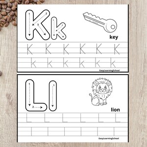 Kindergarten Prek Letters Worksheets |26 ABC Phonics Tracing Cards ...