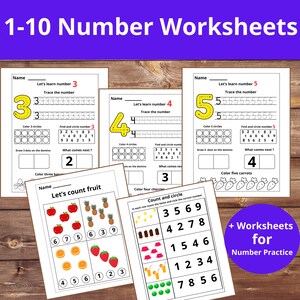 Preschool Printables| Kindergarten Learning Bundle |1 - 10 Number ...