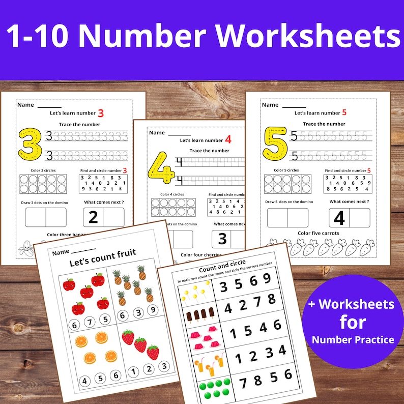 Preschool Printables| Kindergarten Learning Bundle |1 - 10 Number ...