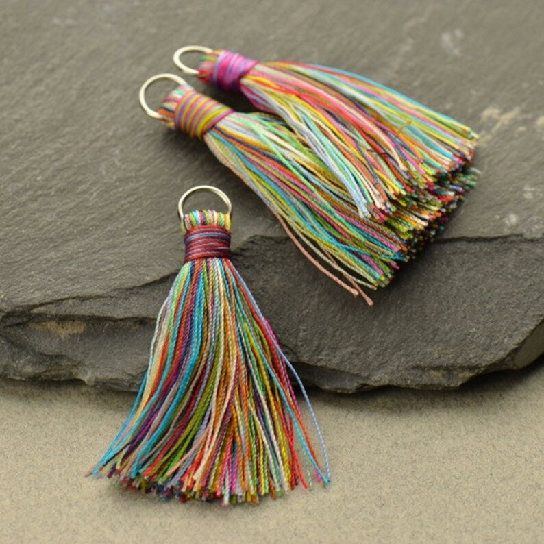 Antique Key and Tassel Key Ring in Six Color Choices - Etsy
