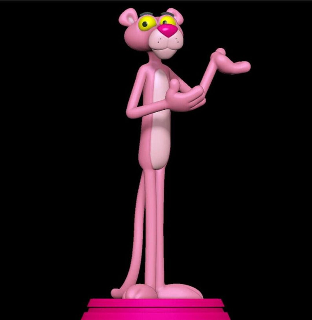 Pink Panther Statue Unique PLA Figure/15 Cm / Decor/gift - Etsy