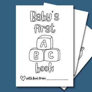 ABC Coloring Book Baby Shower Game Baby's First ABC Book Baby Shower ...