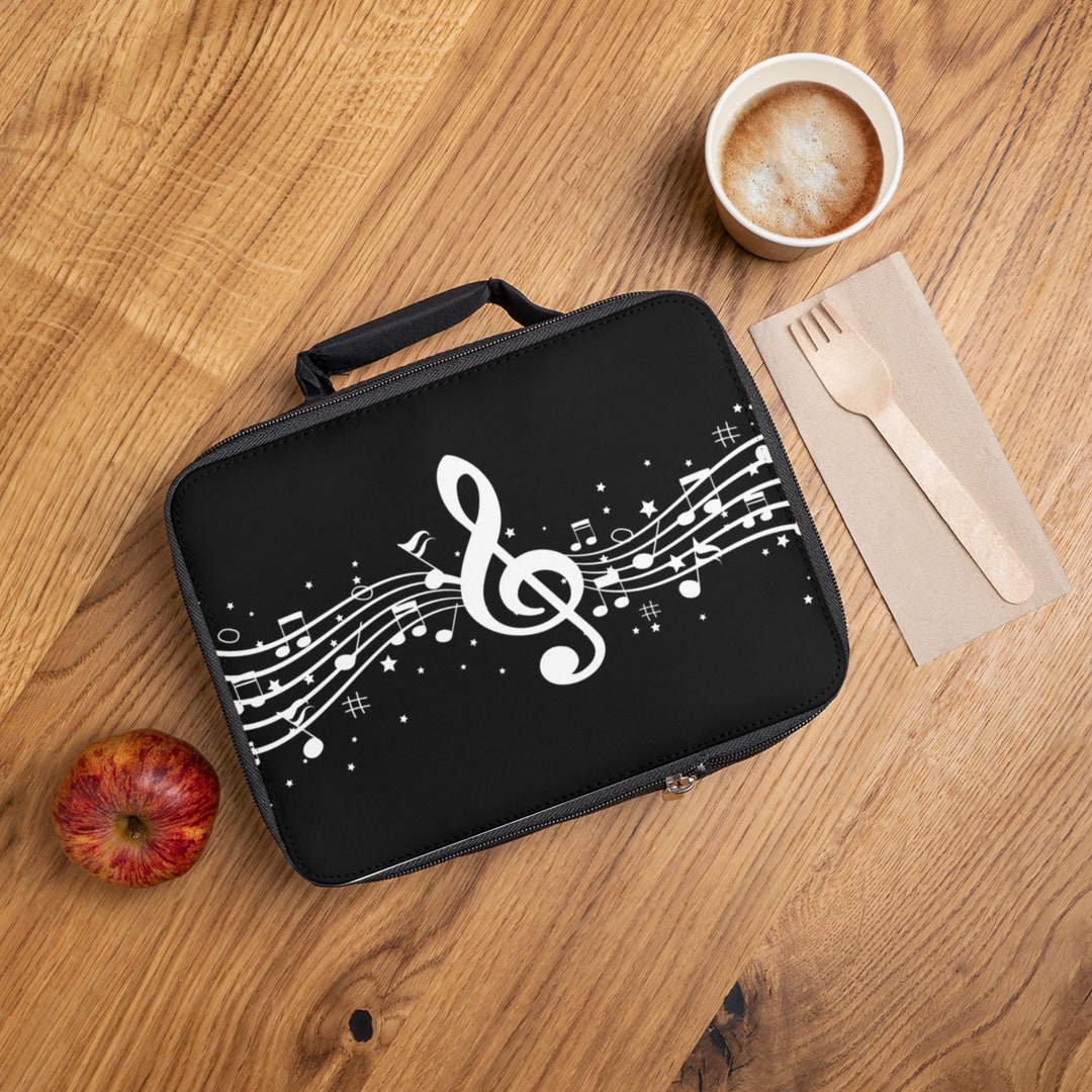 Lunch Bag With Music Notes Music Lunch Bag Gift - Etsy