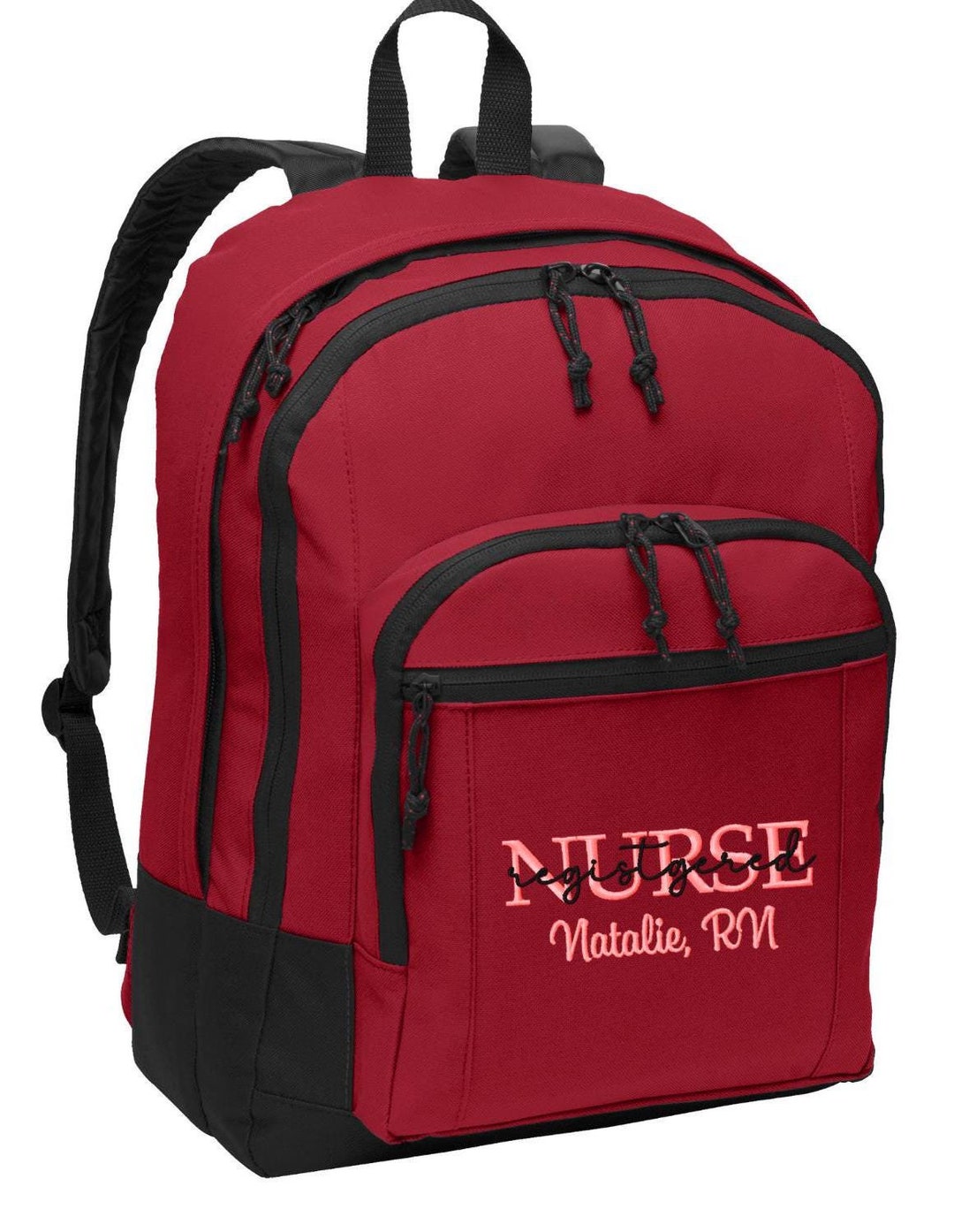 Personalized Nurse Backpack Custom Embroidered Heart Stethoscope RN CNA ...