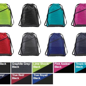 Custom Embroidered Personalized Cinch Pack Bag Tote Drawstring | Etsy