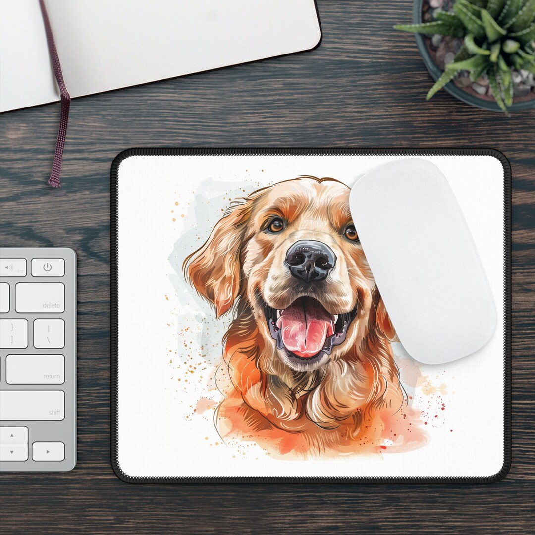 Golden Retriever - Mouse Pad - Dog Mom, Dog Dad, Dog Gift Item ...