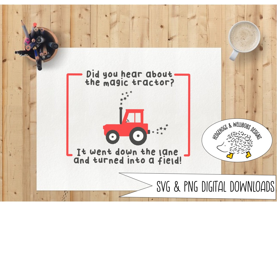 SVG & PNG Tractor Joke, Cute SVG, Funny Great for Clothing, Wall Art ...