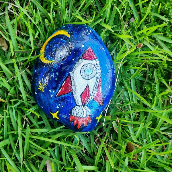 Stars Painted Rock - Etsy