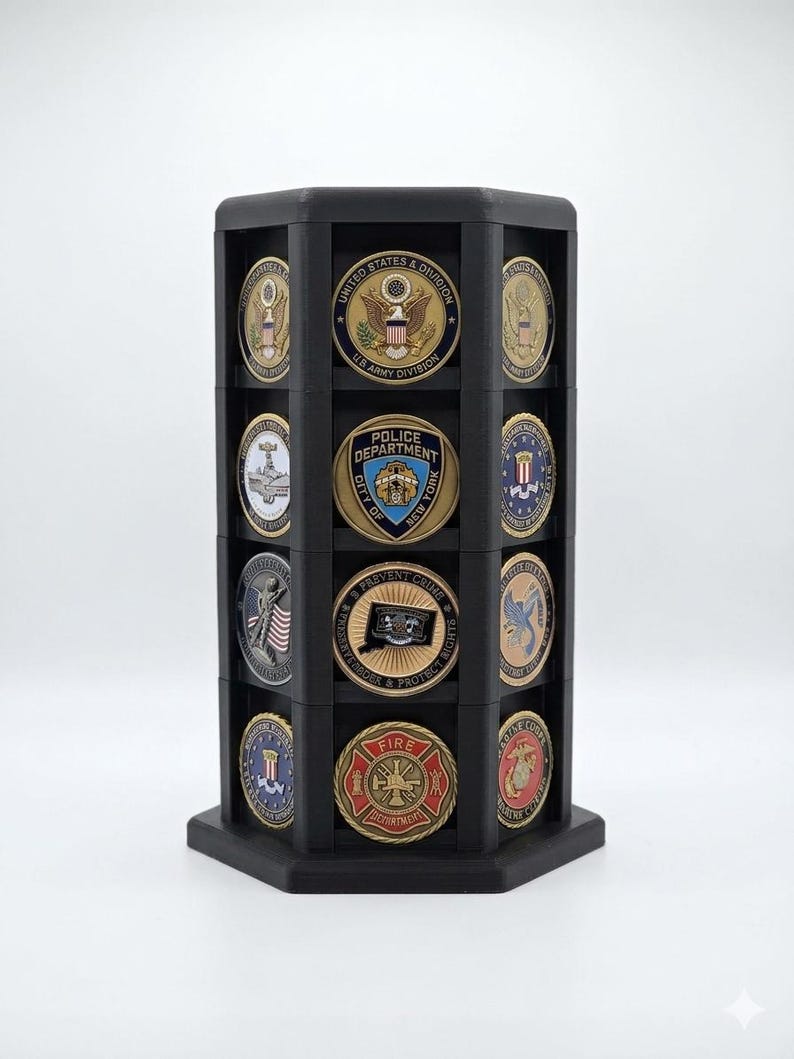 Hexagonal Challenge Coin Display Stand – Stackable Holder for First ...