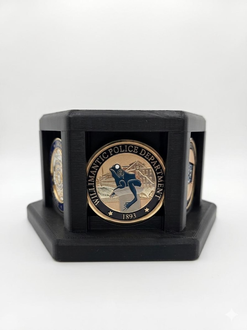 Hexagonal Challenge Coin Display Stand – Stackable Holder for First ...