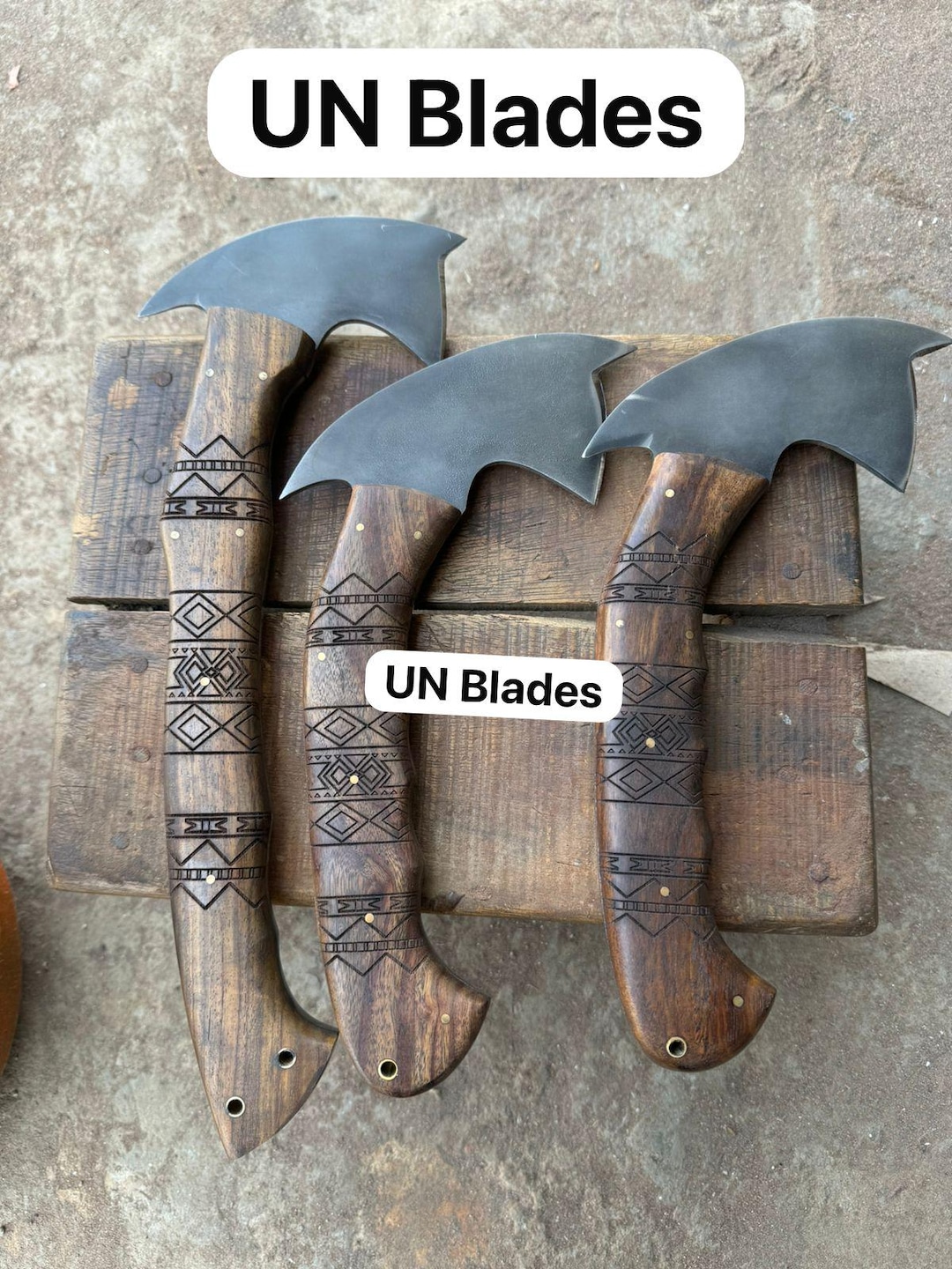 Set of 3 Tomahawk Tactical Axe Hand Forged Battle Tomahawk Engraved ...