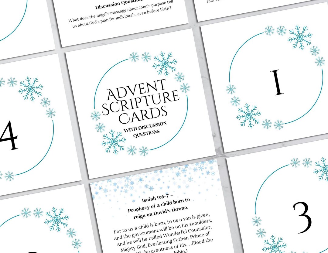 Printable Advent Devotional for Kids, Printable Advent Verses, 3.25x3 ...