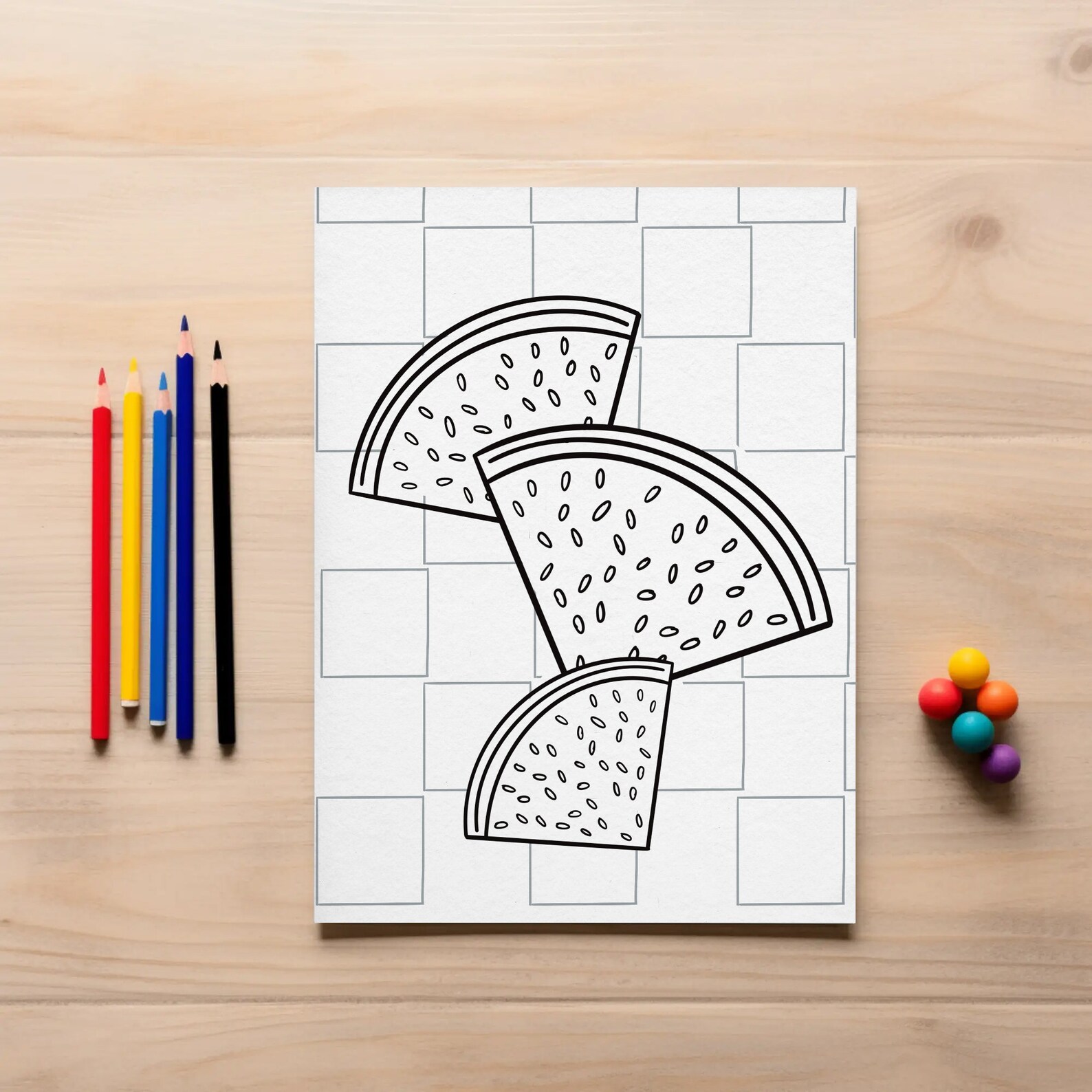 Fruit Coloring Page, Summer Coloring Page, Kids Coloring Pages ...