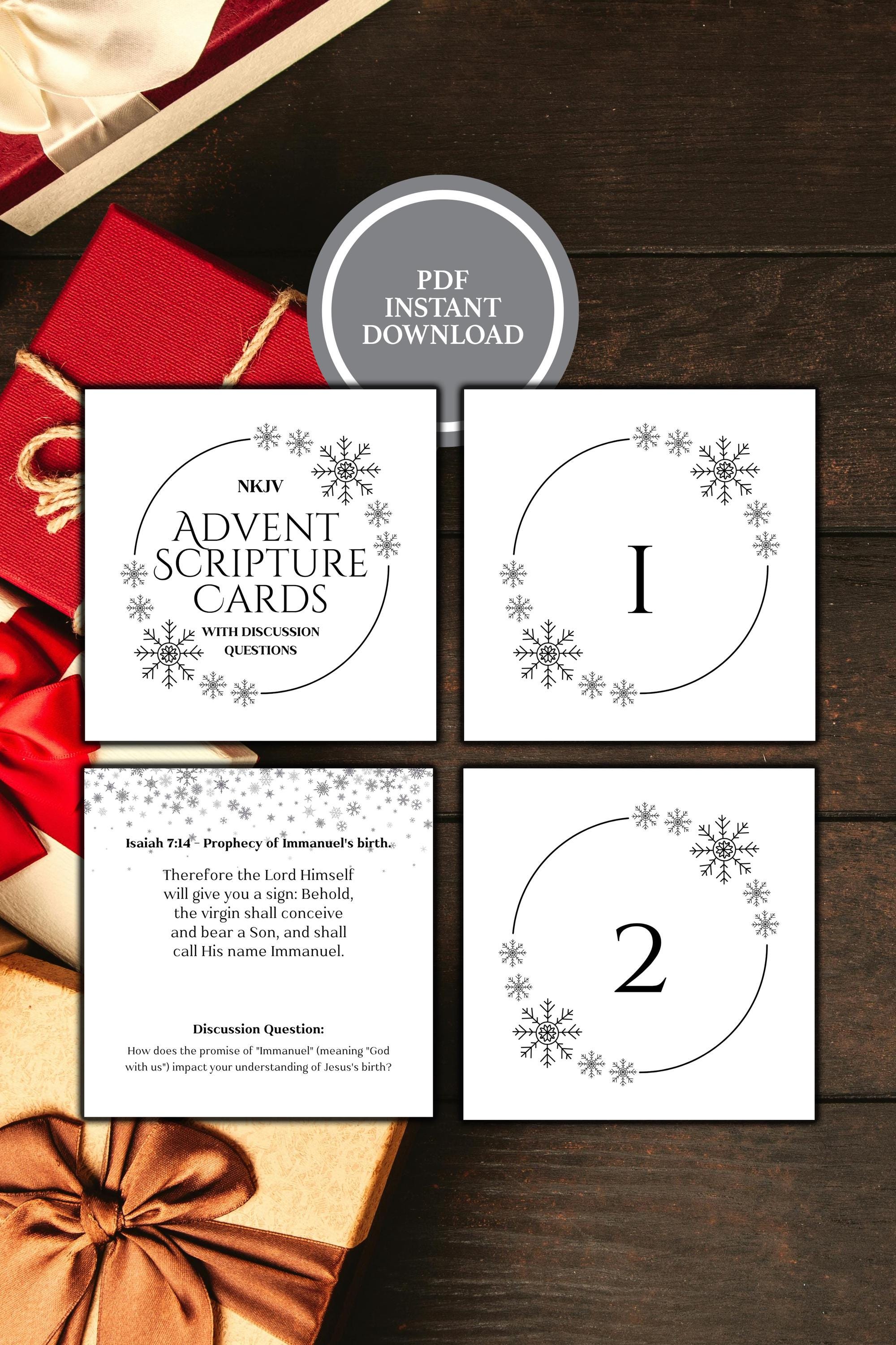 Printable Advent Devotional for Kids, 3.25x3.2, NKJV, Printable Advent ...