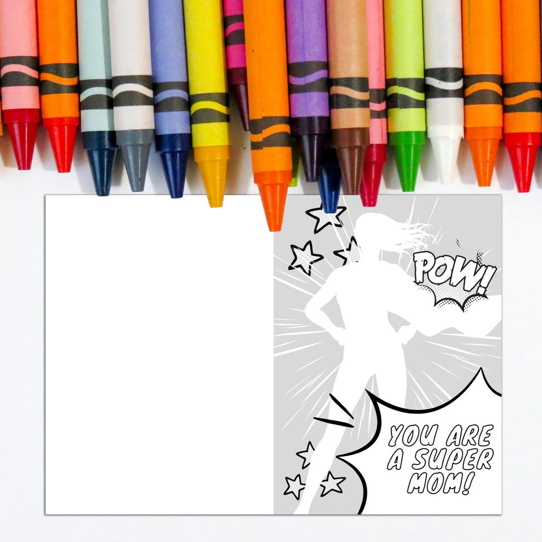 Printable Mothers Day Crafts for Kids, Mothers Day Printable, Super Mom ...