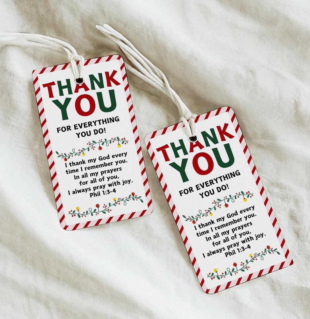 Thank You Gift Tags Printable, Volunteer Thank You Tag, Thank You for ...