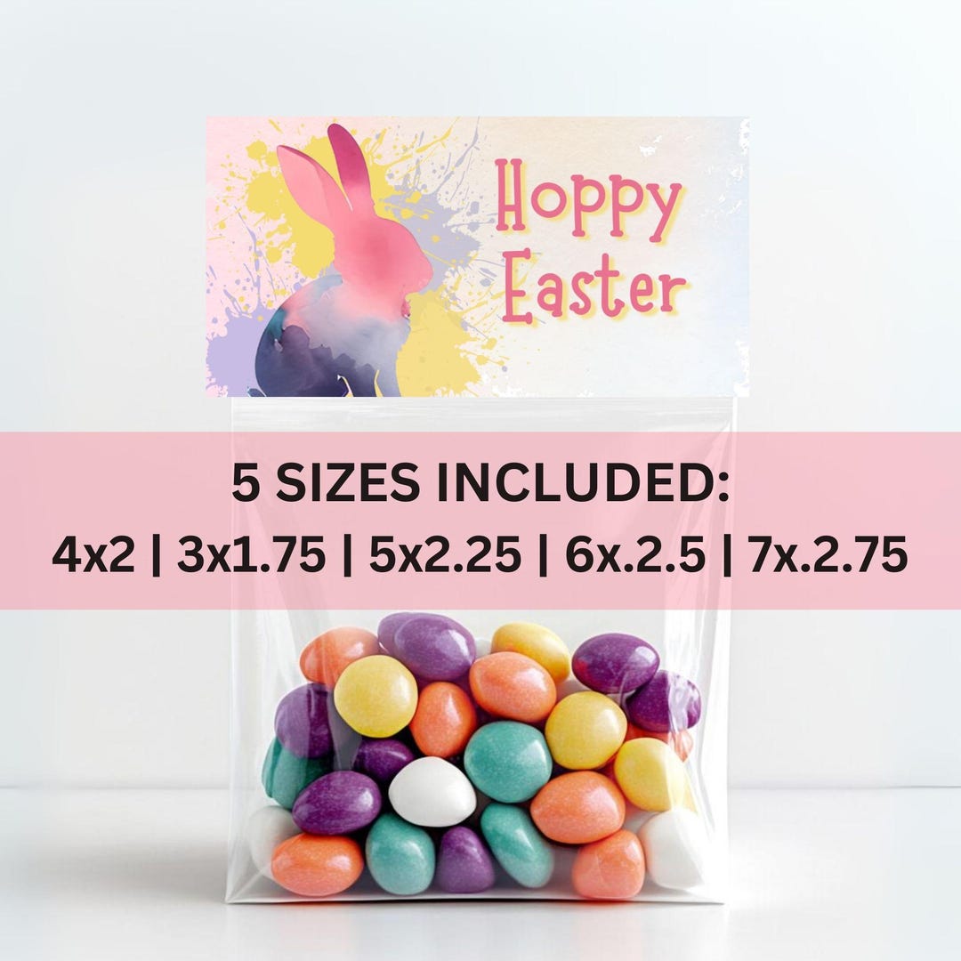 Easter Treat Printable, Printable Treat Bag Toppers, Treat Bag ...