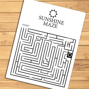 Summer Activity Pages, Summer Activity Sheet, Maze for Kids, Kid ...