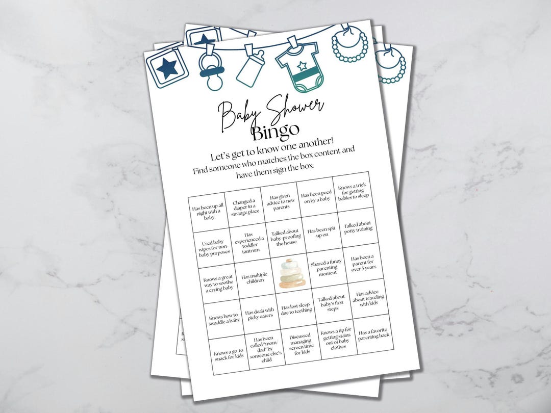 Baby Shower Bingo, Party Games Baby Shower, Party Games Adult ...