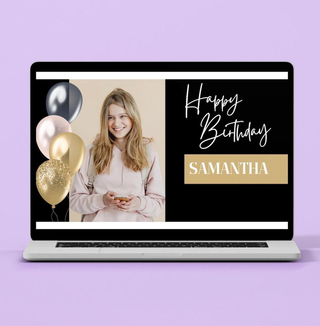 Birthday Slideshow Template, Slideshow Template Canva, Canva Templates ...