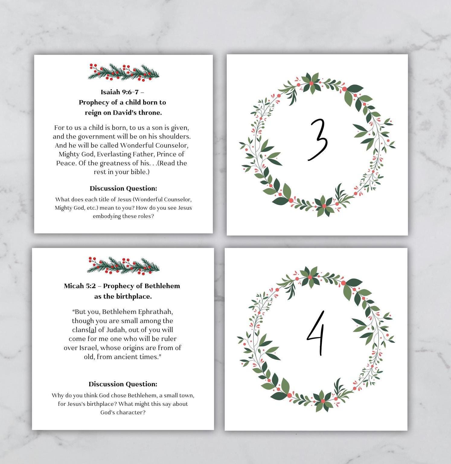 Printable Advent Verses, Printable Advent Devotional for Kids ...