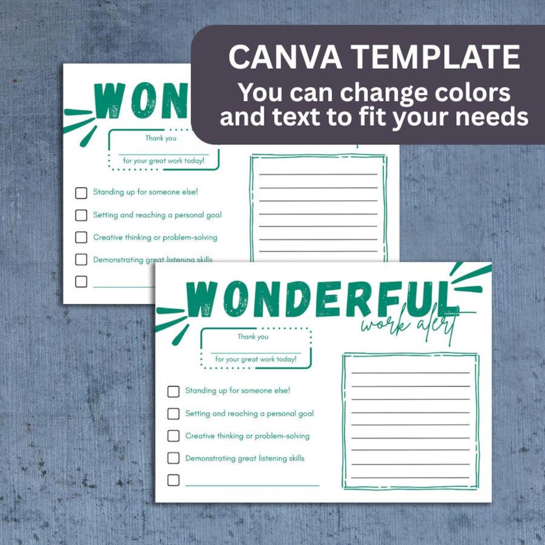 Positive Notes From Teacher Canva Template, From Teacher to Student ...