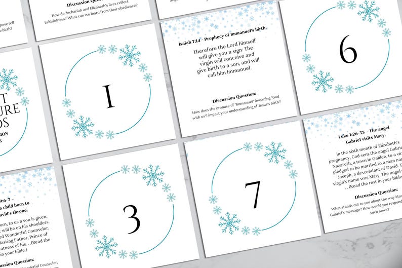 Printable Advent Devotional for Kids, Printable Advent Verses, 3.25x3 ...