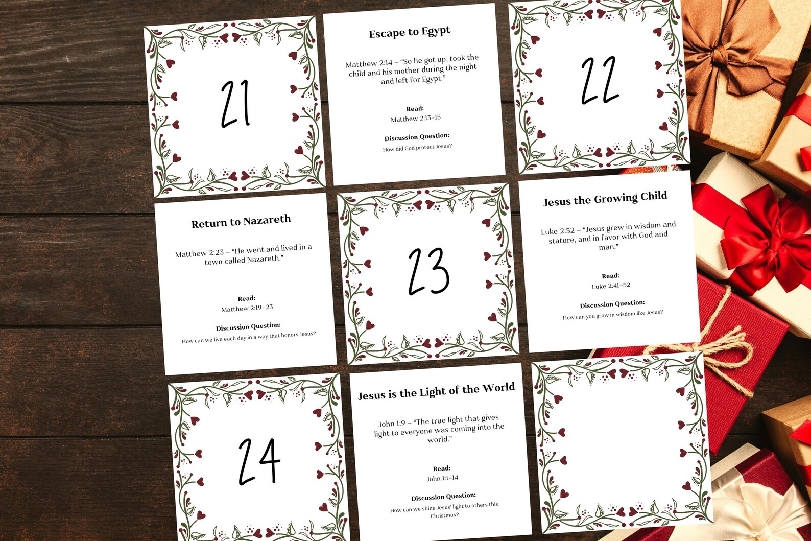 Scandi Printable Advent Verses, Printable Advent Devotional, Christmas ...