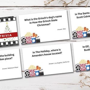 Christmas Movie Trivia Printable, Family Trivia Games, Family Game ...