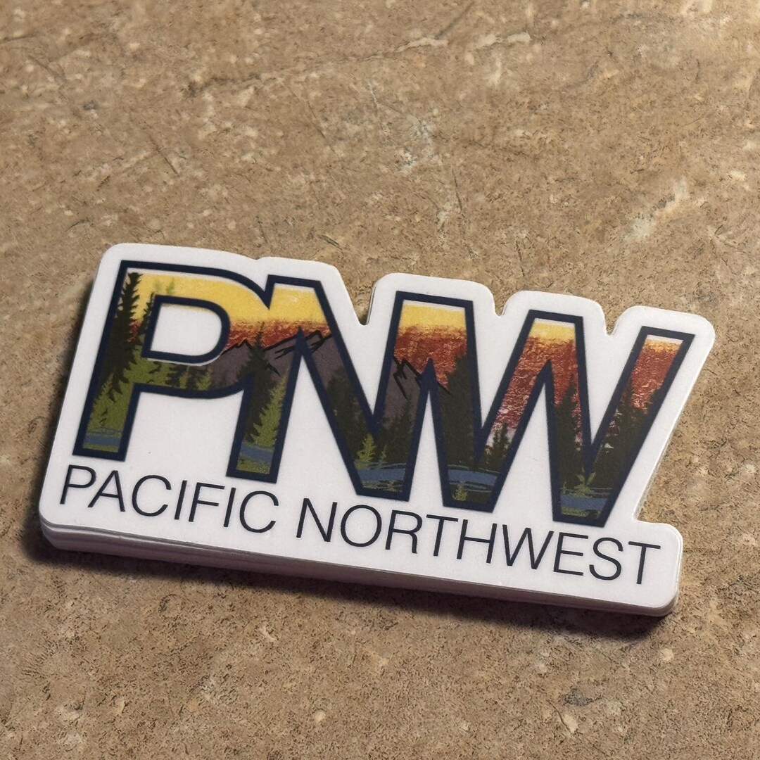 PNW Stickers Water Bottle, Pacific Northwest Sticker, Outdoor Sticker ...