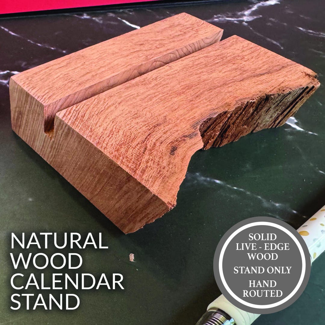 Calendar Stand for Monthly, Table Calendar Stand, Wood Recipe Card ...