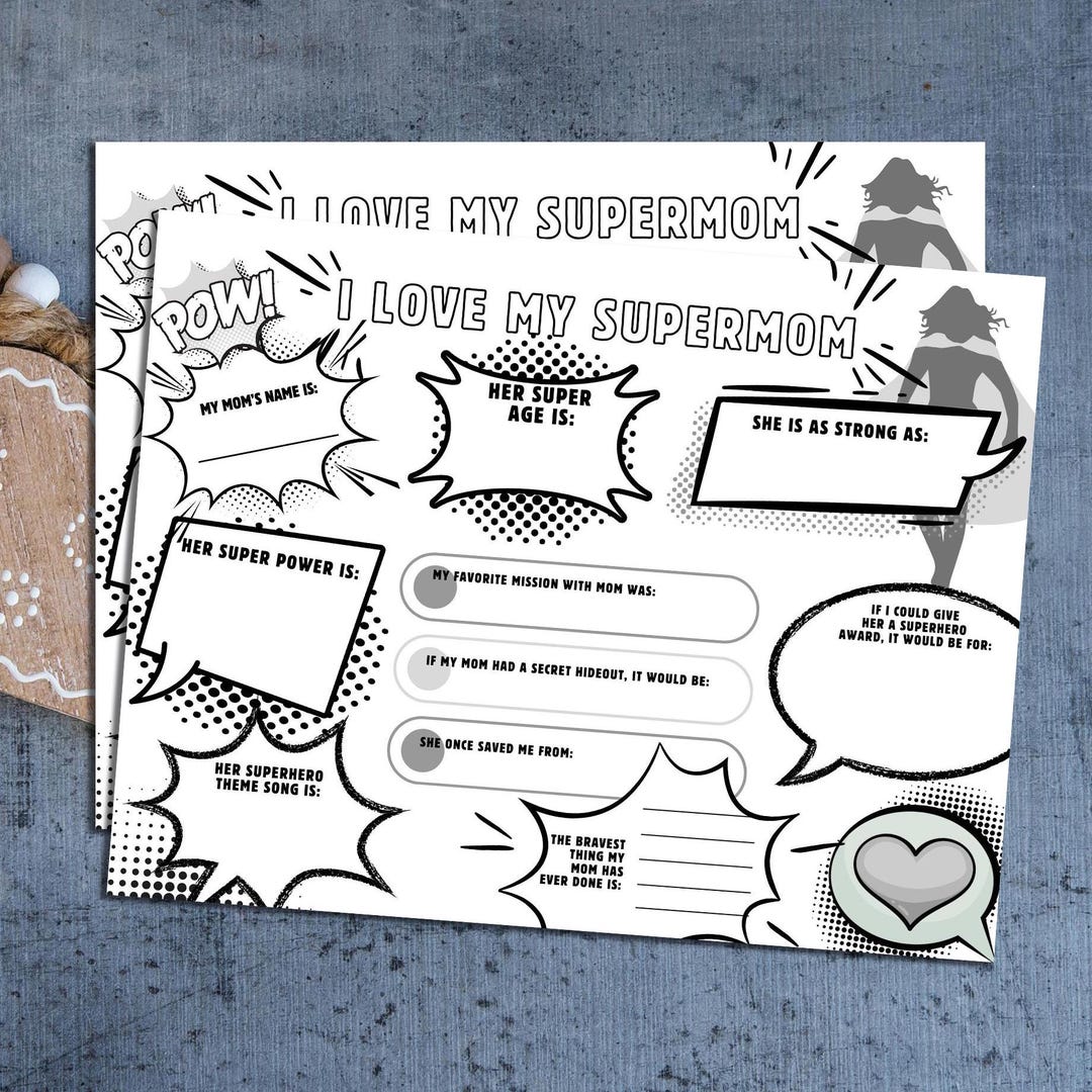 All About Mom Printables, Mothers Day Printable, All About Mom Fill in ...